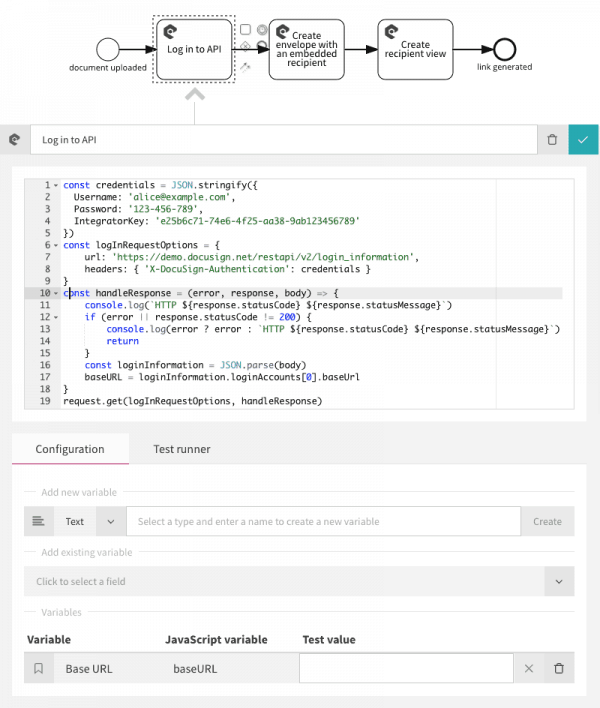 DocuSign Workflow Integration for Document Signing - SAP Signavio