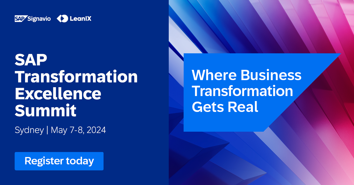 SAP Transformation Excellence Summit Sydney 2024 - SAP Signavio - LeanIX