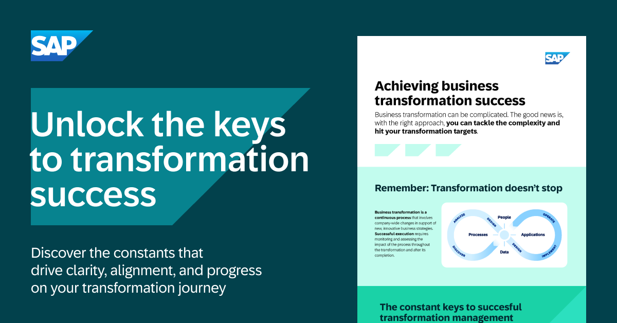 Managing ERP transformations efficiently - SAP Signavio