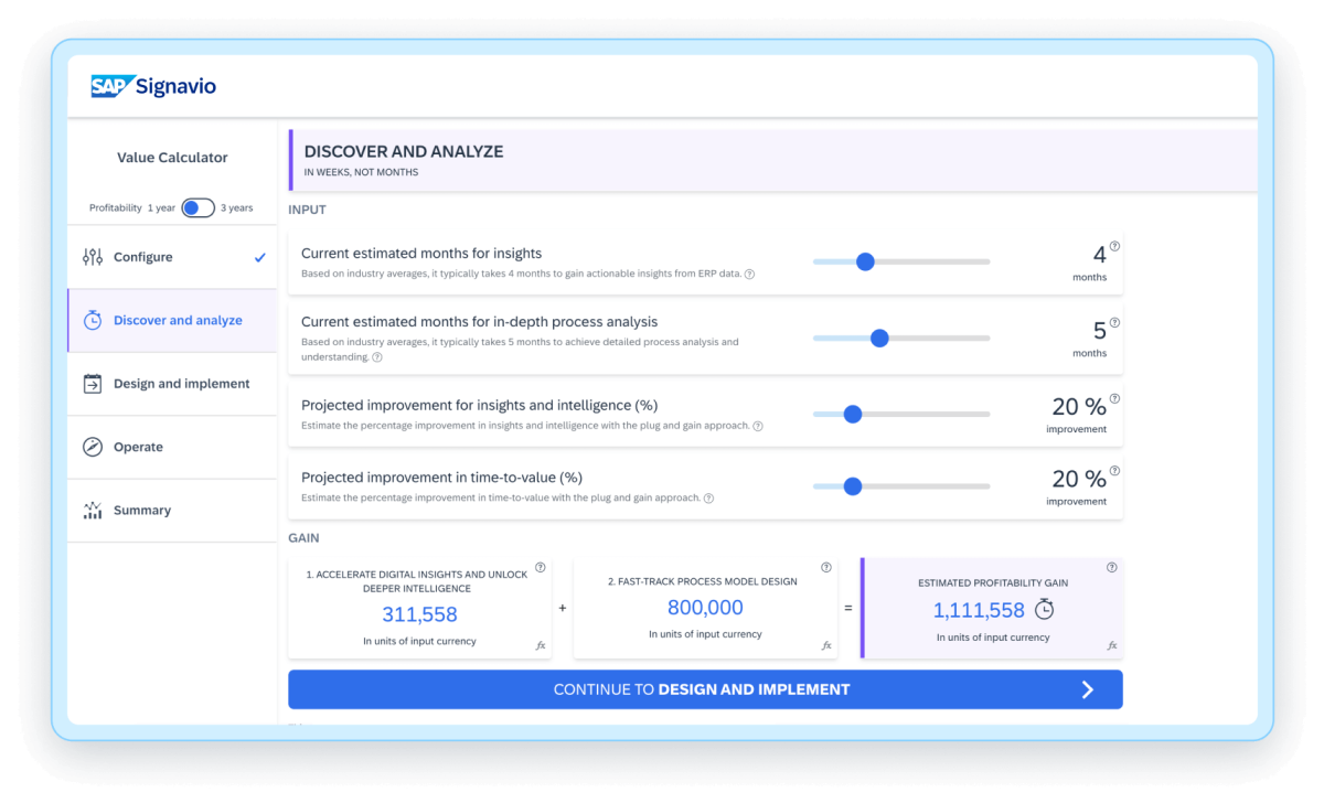 Value Calculator - SAP Signavio